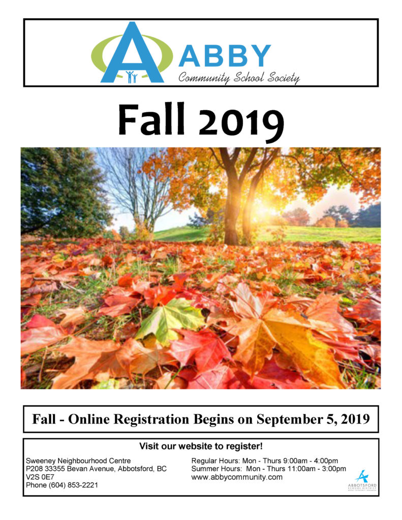 Fall 2019 Registration – Abby Community School Society