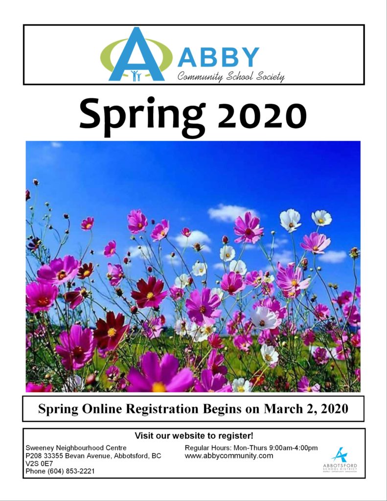 Spring 2020 Registration – Abby Community School Society